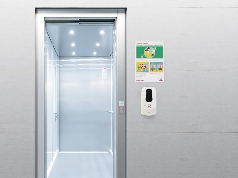 Dispenser gel igienizzante CleanHand By SCHINDLER