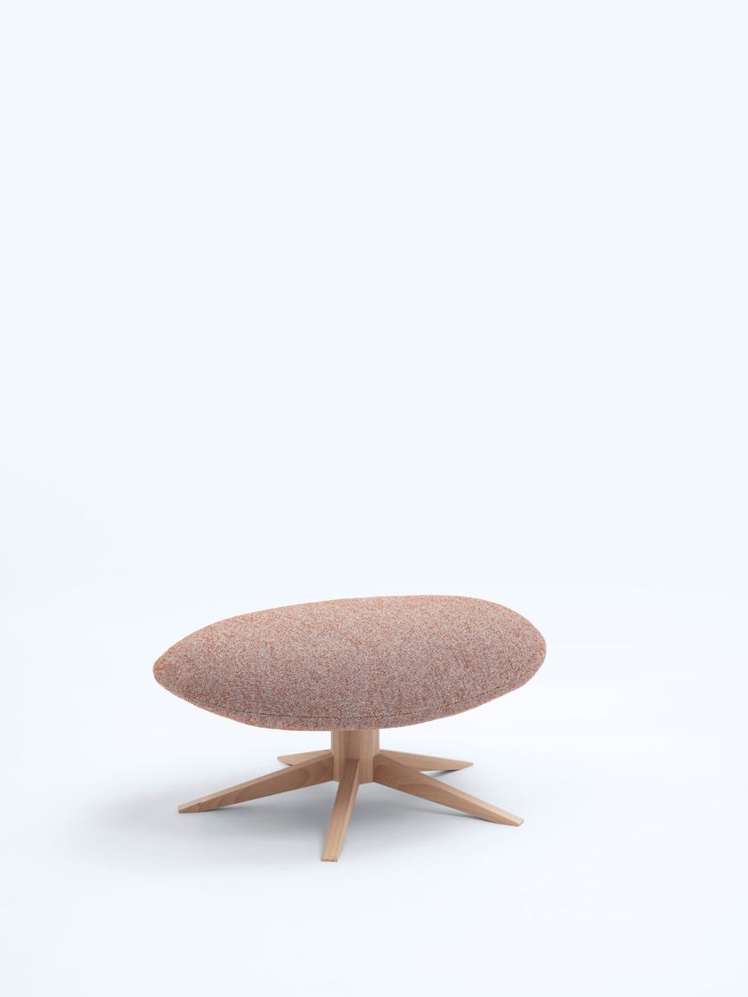 CLOCHE Oval fabric pouf By PIAVAL | design Gordon Guillaumier