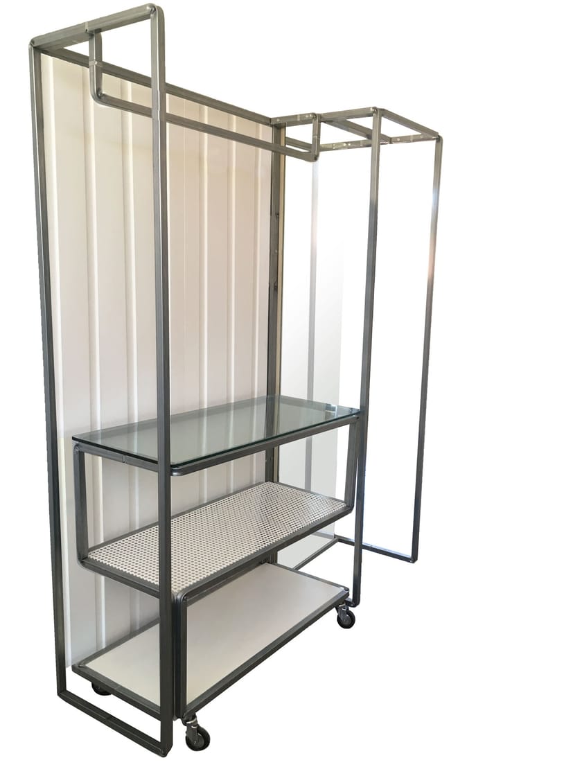 Floor-standing retail display unit with castors CLOSET By Castellani.it