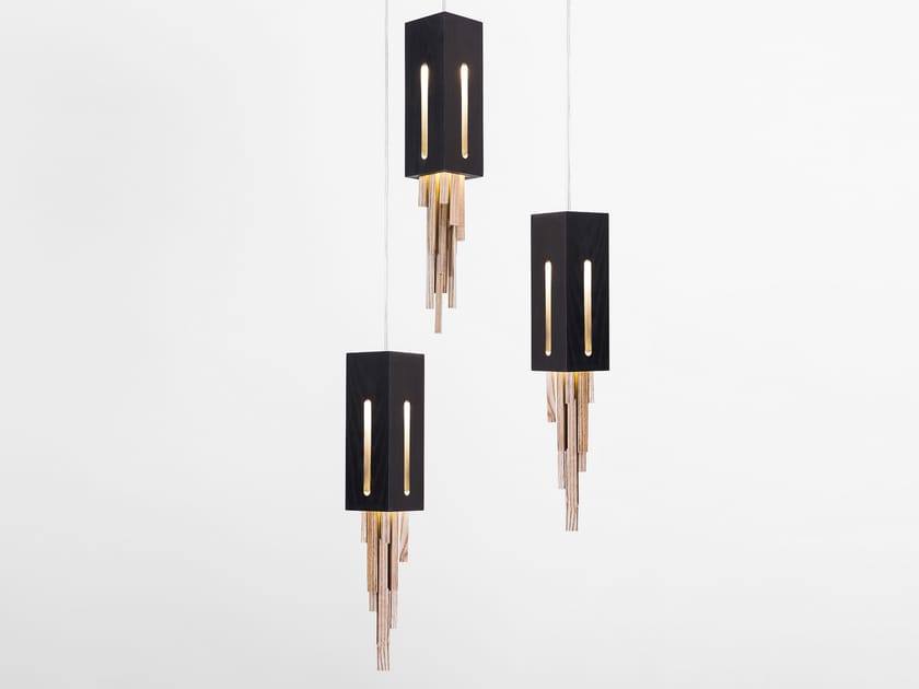LED wooden pendant lamp CLUSTER By NEXT LEVEL DESIGN STUDIO