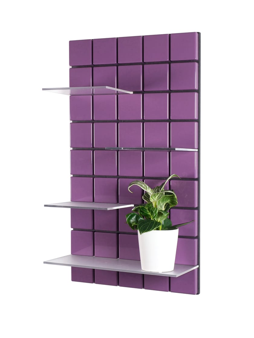 CONFETTI MONOCHROME SUNSET PURPLE Bookcase By Pellington Design
