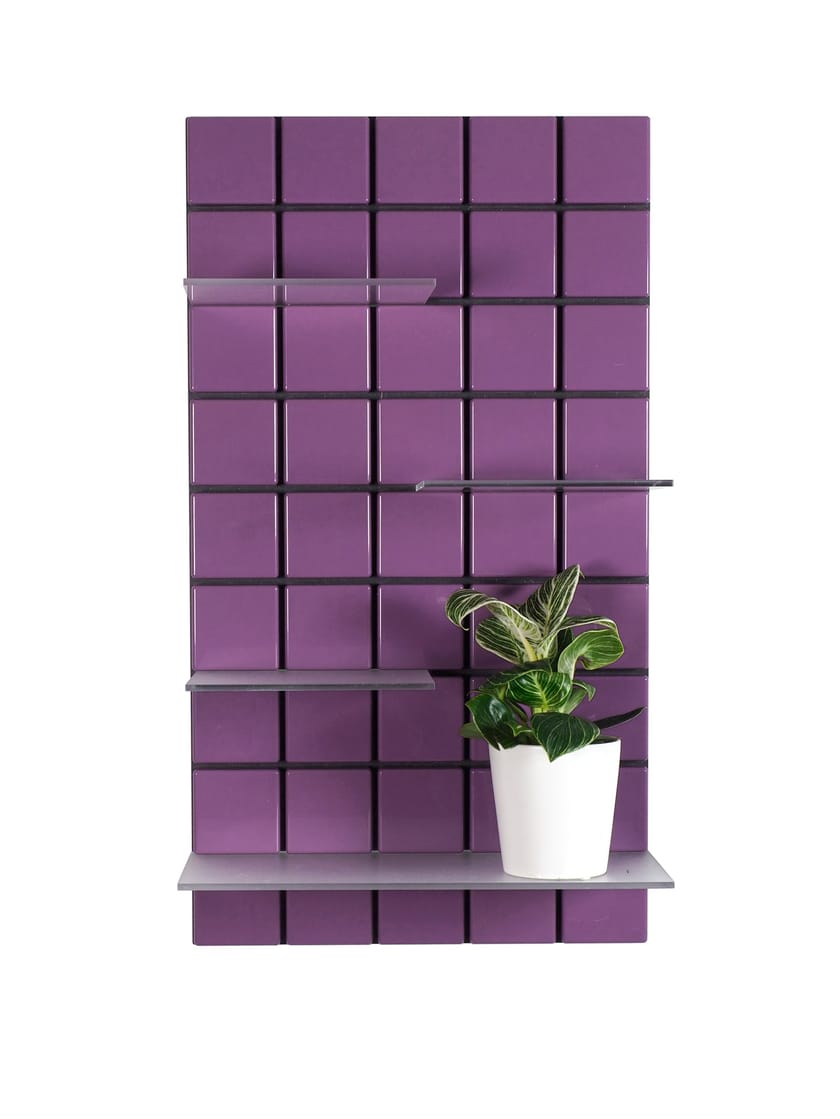 CONFETTI MONOCHROME SUNSET PURPLE Bookcase By Pellington Design