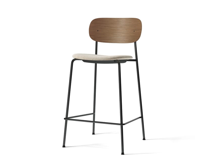 CO COUNTER/BAR CHAIR High wooden stool with integrated cushion By MENU ...