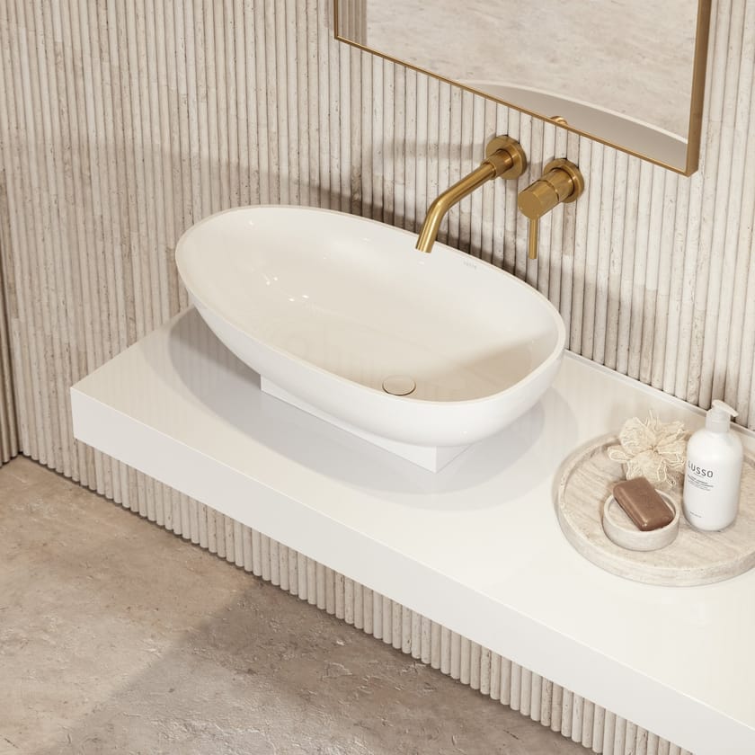 COCOON Countertop oval Resin Stone washbasin By LUSSO