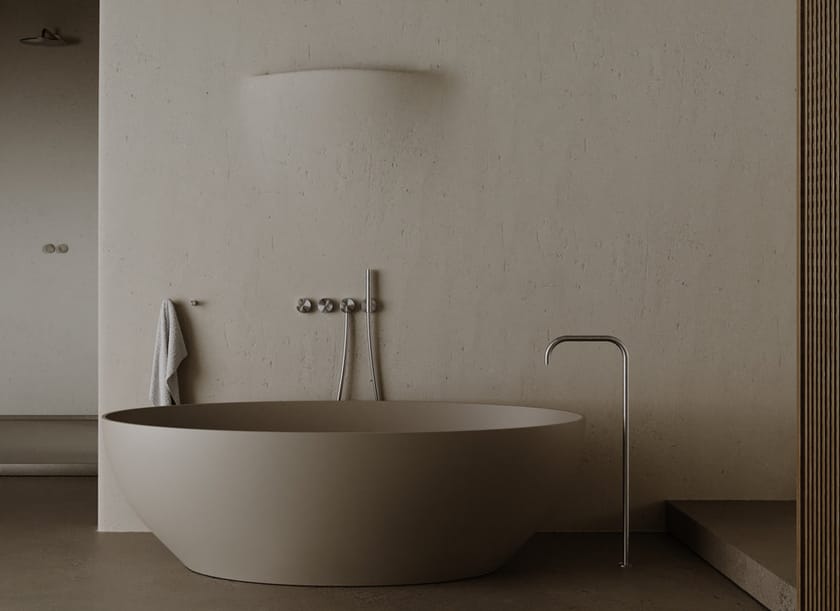SALINAS 2 seater freestanding Solid Surface bathtub By COCOON | design Jessie Verdonschot, Seb ...