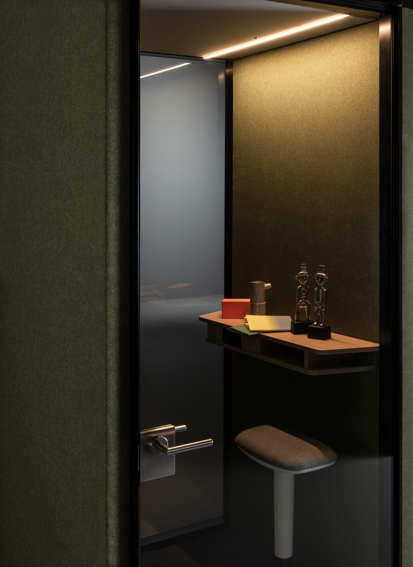 Acoustic office booth COLLABORATIVE ROOM - PHONE BOOTH Collaborative Room Collection By ESTEL ...