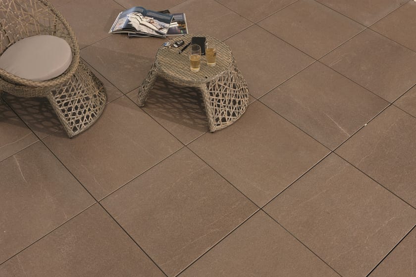 Outdoor floor tiles with stone effect COLOSSEO PORPHYRBRAUN Colosseo ...