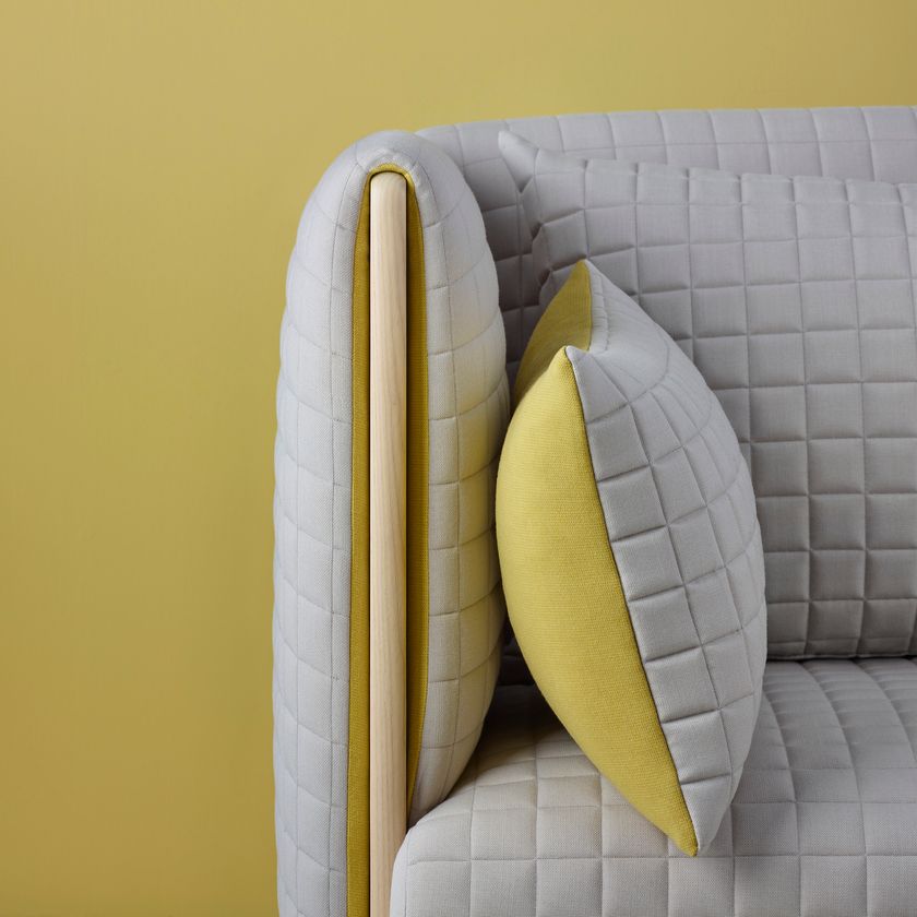 COLOURFORM 3 seater fabric sofa with chaise longue By Herman Miller ...