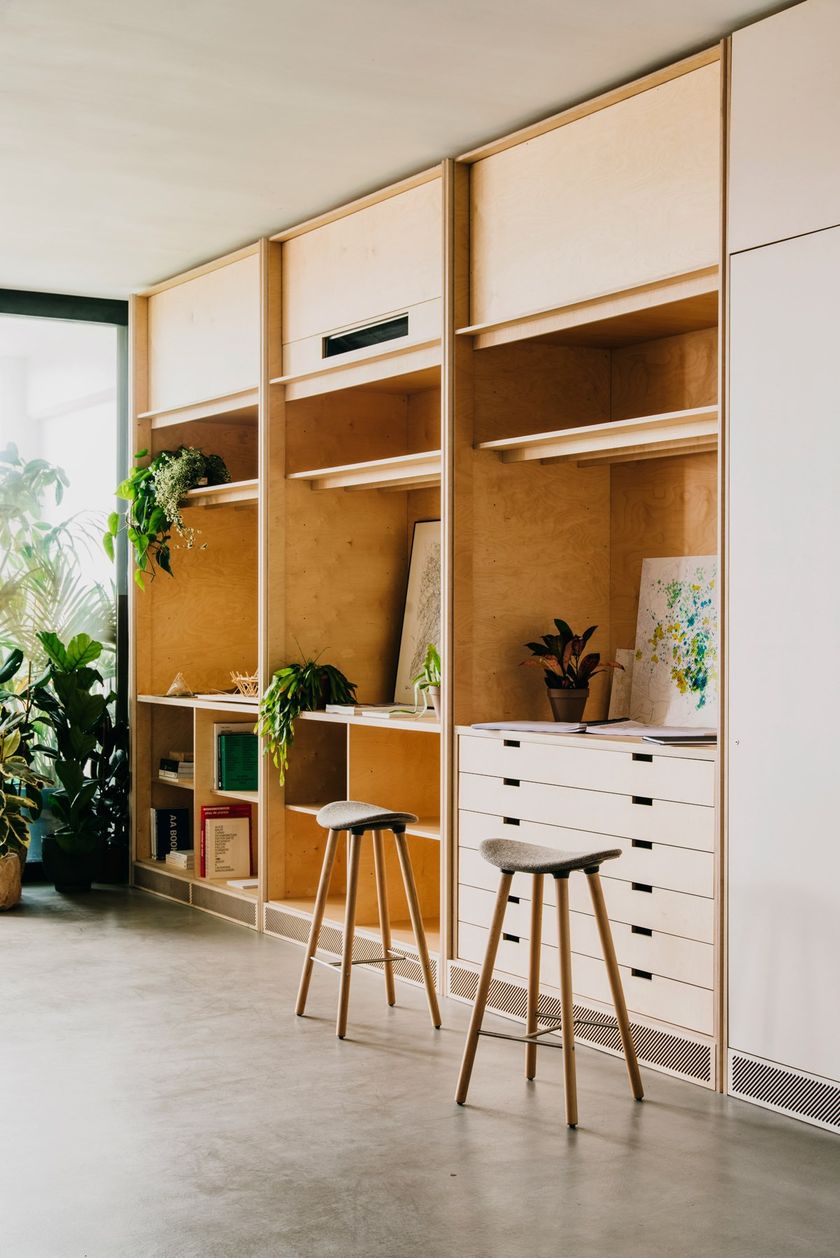 COMA WOOD | Fabric stool Coma Wood Collection By ENEA design Josep Lluscà