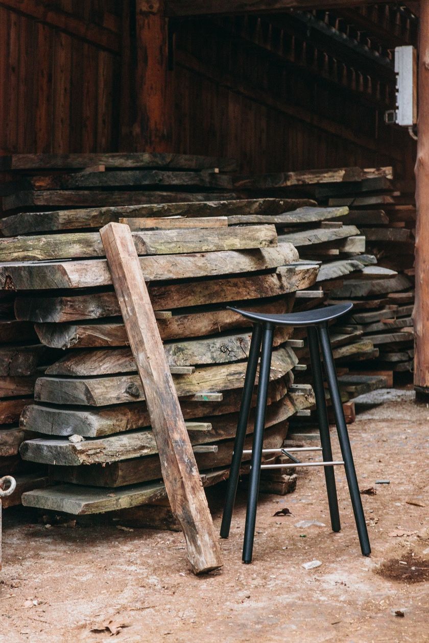 COMA WOOD | High stool Coma Wood Collection By ENEA design Josep Lluscà