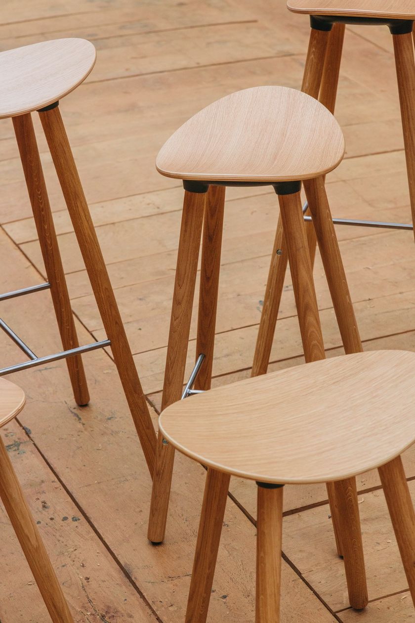 COMA WOOD | Wooden stool Coma Wood Collection By ENEA design Josep Lluscà