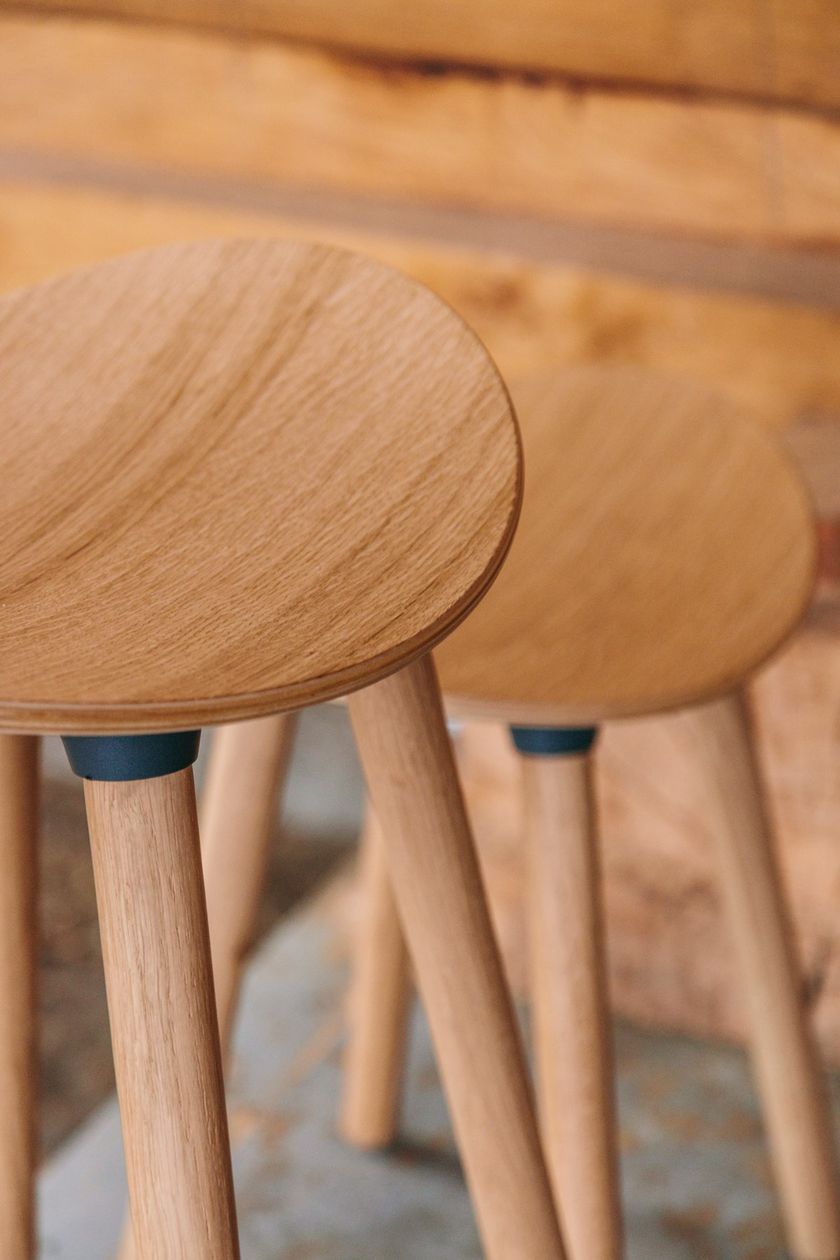 COMA WOOD | Wooden stool Coma Wood Collection By ENEA design Josep Lluscà