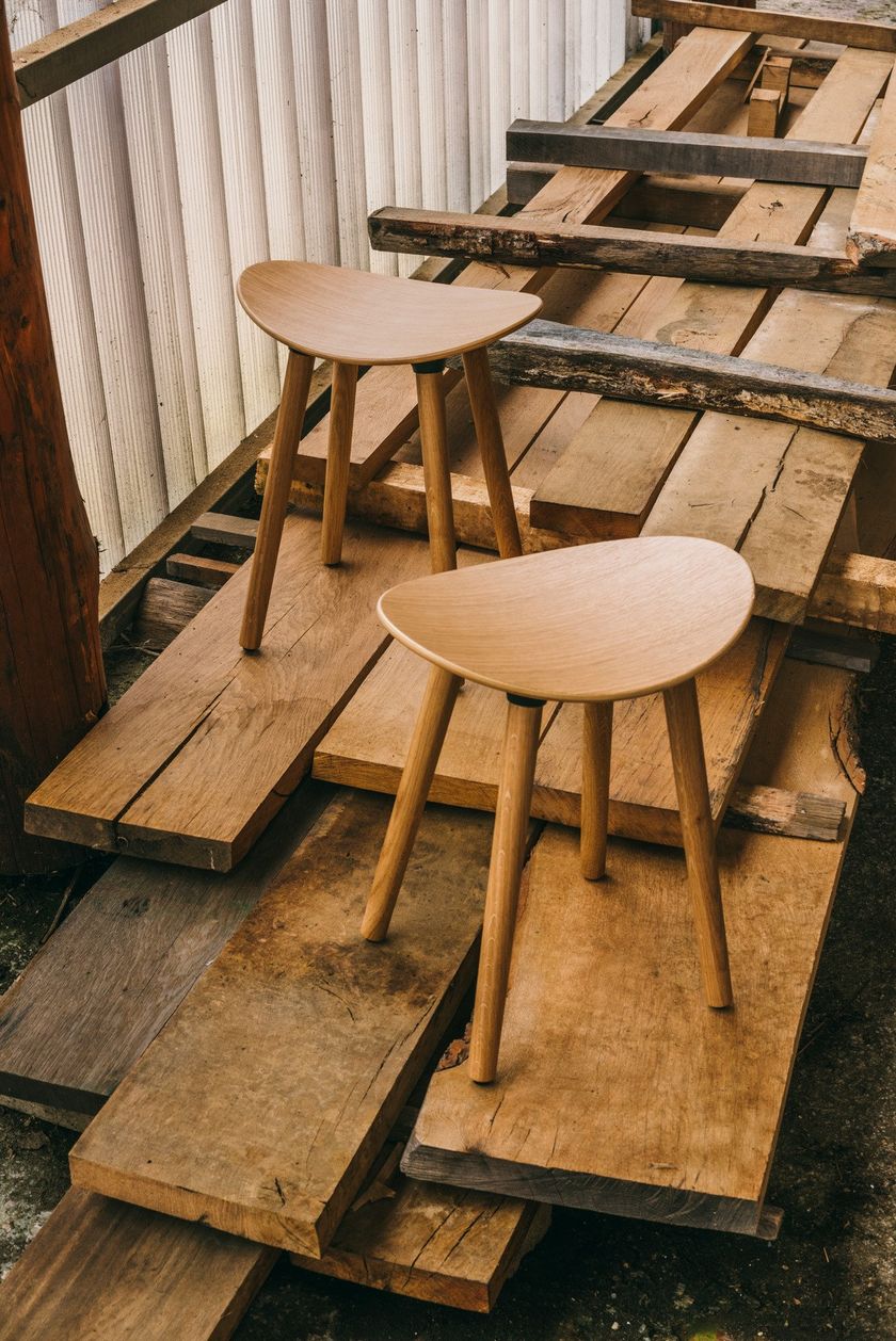 COMA WOOD | Wooden stool Coma Wood Collection By ENEA design Josep Lluscà