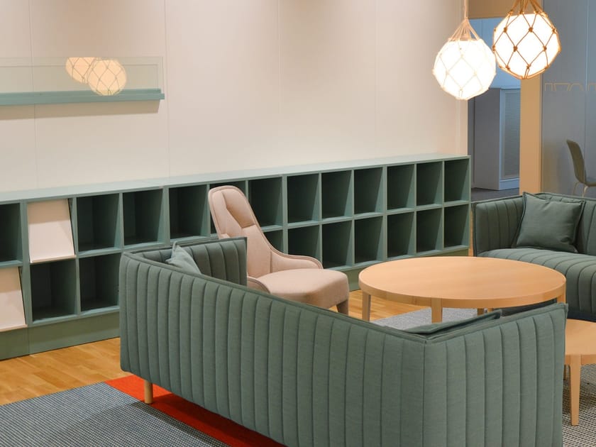 Open low laminate office shelving COMBILINE KOMBI SHELF By TreCe