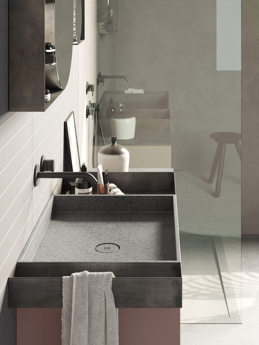 Mobile lavabo sospeso COMPACT LIVING - SET 1 - Rexa - Edilportale