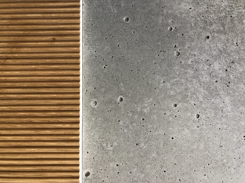 Panel with concrete effect CONCLAD® RUDE By CNC | cemento non cemento