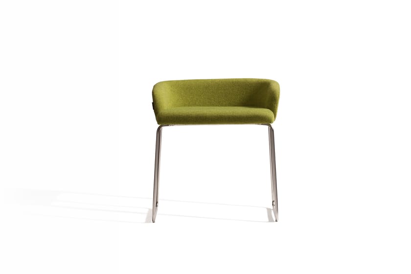 Sedia a slitta imbottita in tessuto con braccioli CONCORD 521AV By ...