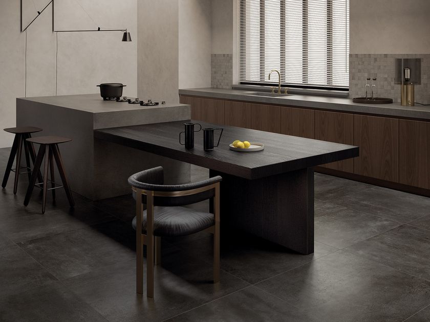 Porcelain stoneware wall/floor tiles with concrete effect CONCRETO DARK ...