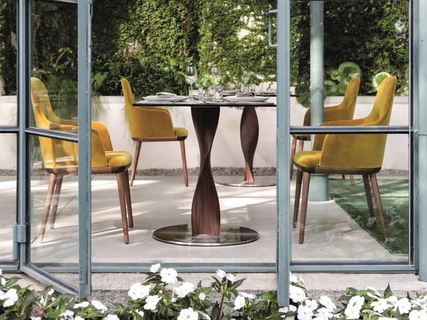 CONNIE | Chair with armrests By Porada design Carlo Ballabio