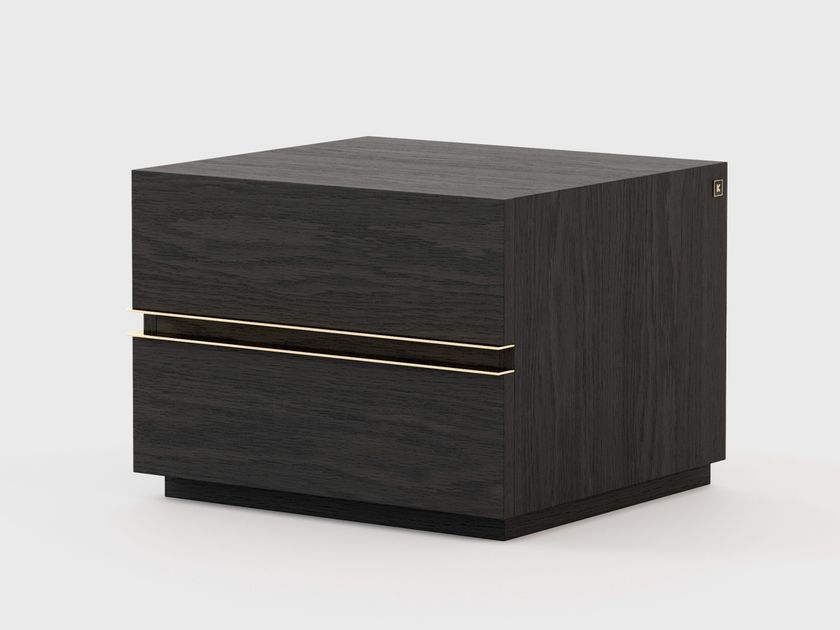 CONNOR Oak bedside table with drawers By Laskasas
