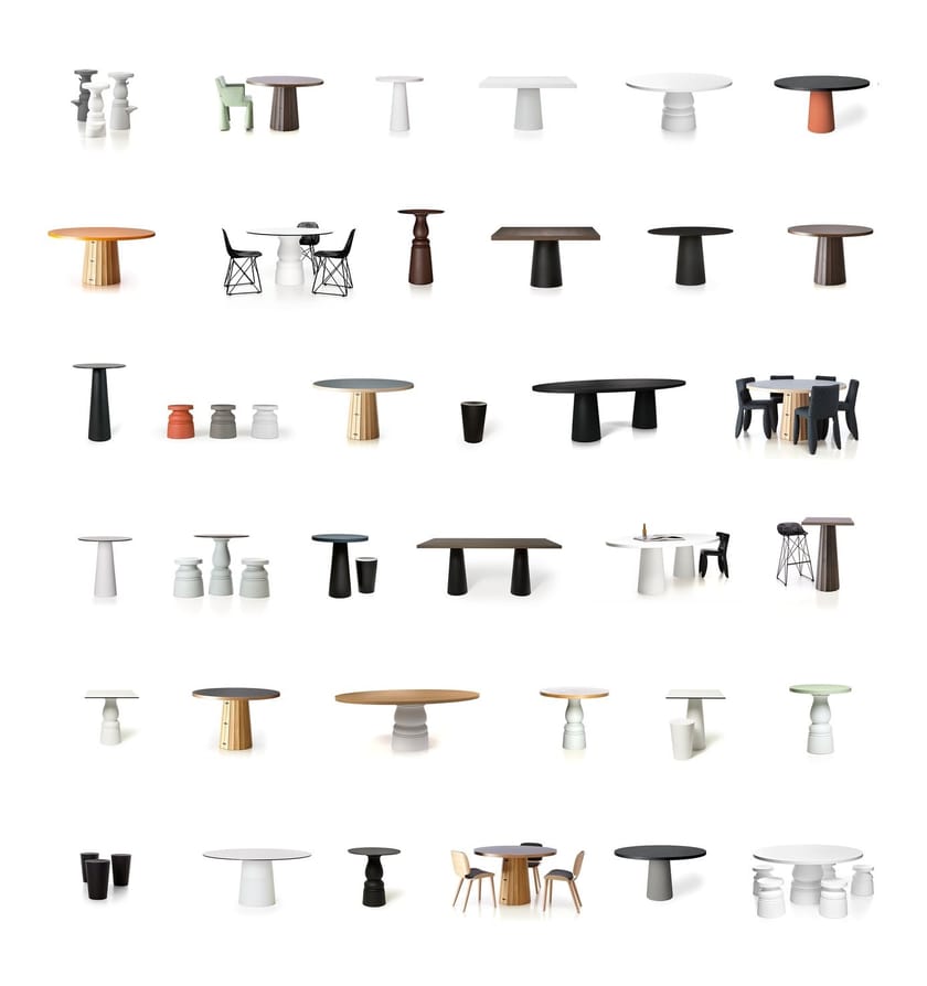 Wooden table CONTAINER TABLE BODHI OVAL 210 By moooi design Marcel Wanders