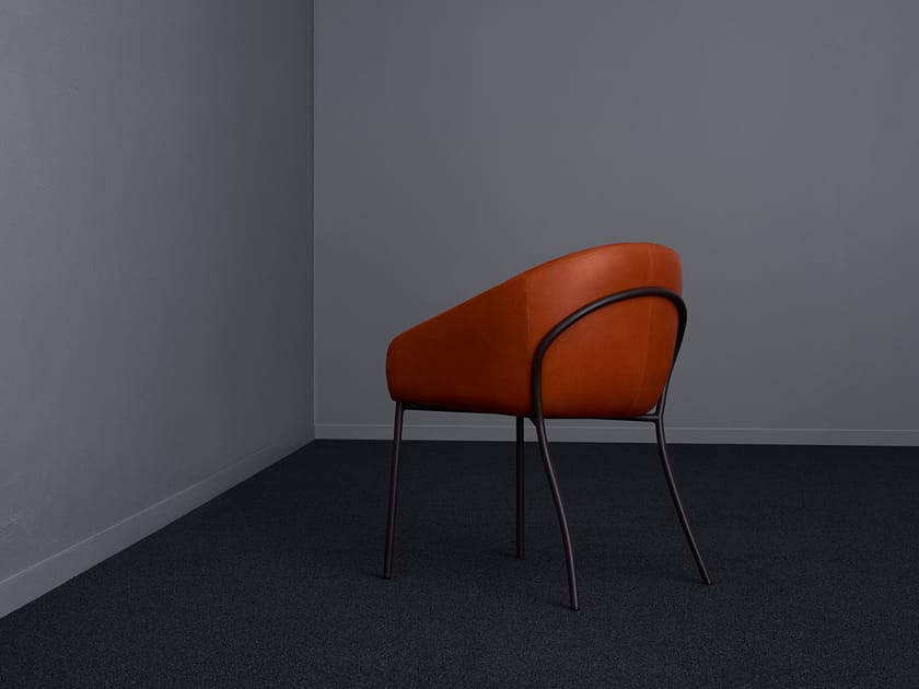 CONSIST Silla tapizada de cuero By Offecct | design Thomas Sandell