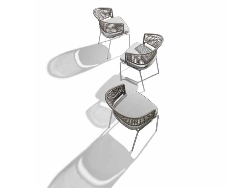 CTR Dining chair with armrests By TRIBÙ