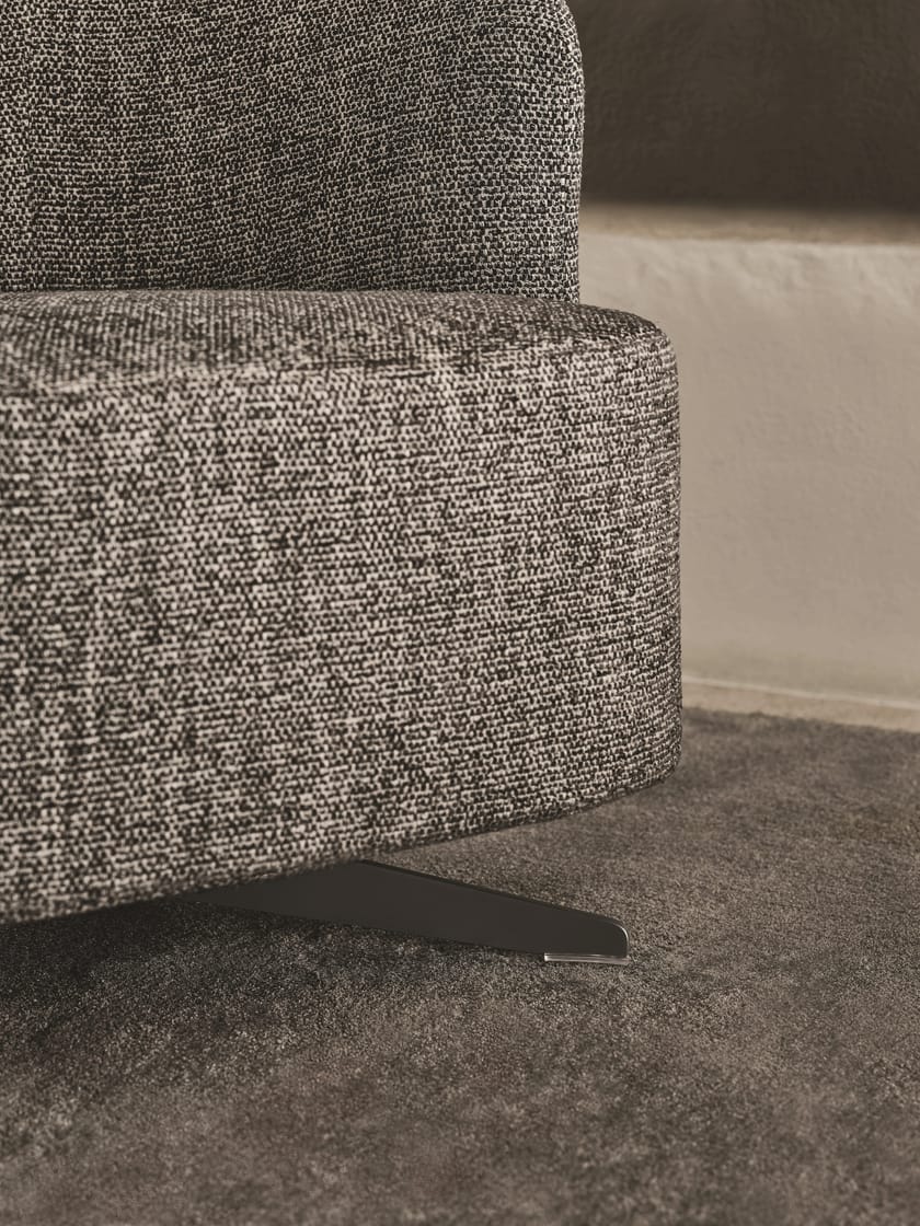 COPINE Poltrona girevole in tessuto con braccioli By Porada | design ...