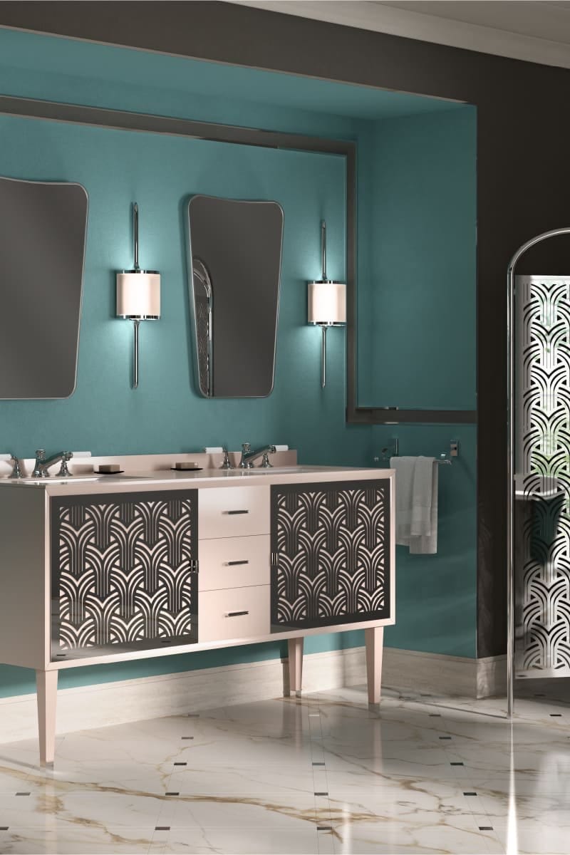 CORA 3A Floor-standing wooden vanity unit with doors By Park Avenue