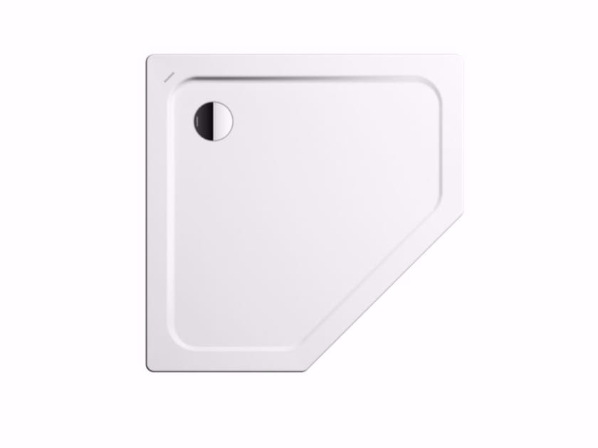 Corner enamelled steel shower tray CORNEZZA By Kaldewei Italia