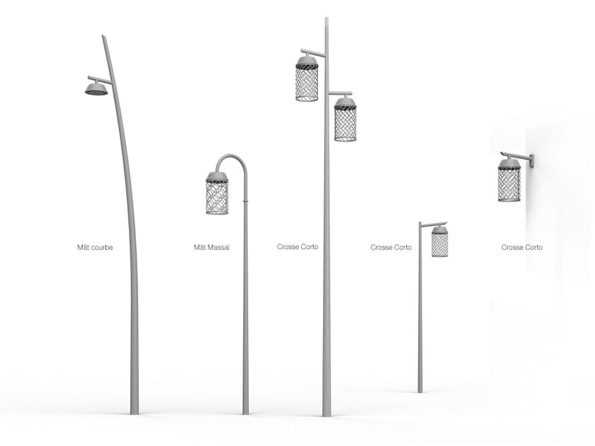 Farola para poste LED de aluminio CORTO By GHM-ECLATEC