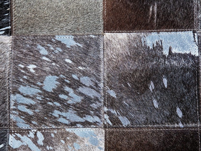 Rectangular leather rug COSMO GREY By KARE-DESIGN