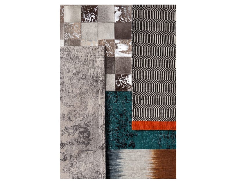 Rectangular leather rug COSMO GREY By KARE-DESIGN