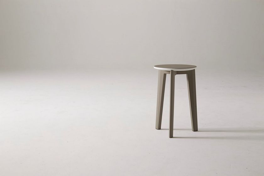 COSTA | High side table Round leather-covered high side table By Casa ...