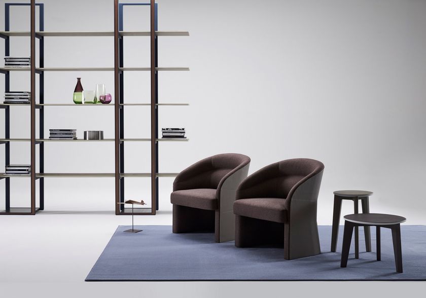 COSTA | High side table Round leather-covered high side table By Casa ...