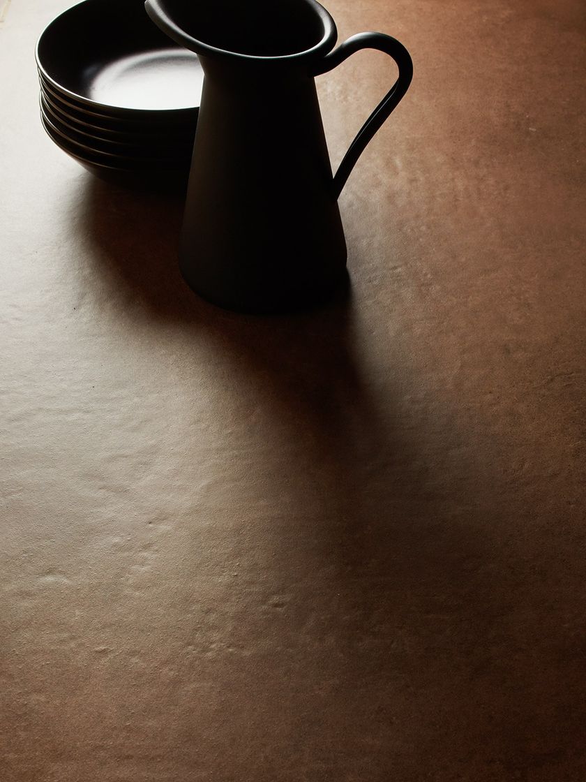 Full-body porcelain stoneware wall/floor tiles with terracotta effect ...