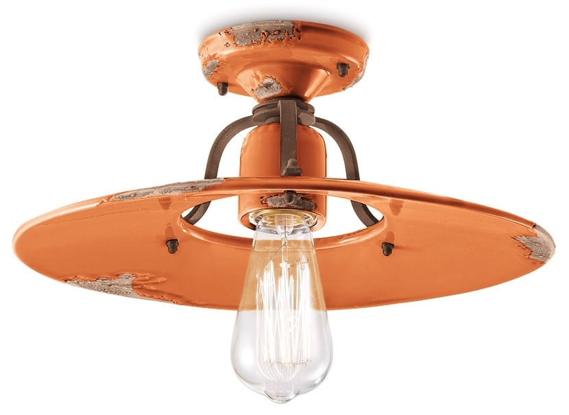 COUNTRY Ceramic ceiling light By FERROLUCE