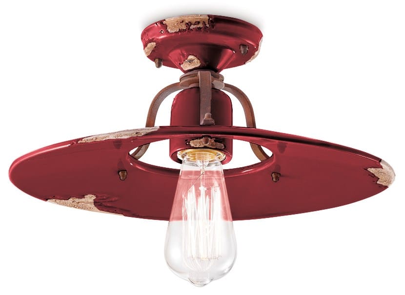 COUNTRY Ceramic ceiling light By FERROLUCE