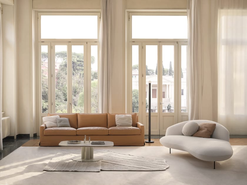 COUSY 3 seater leather sofa By arflex | design Vincent Van Duysen