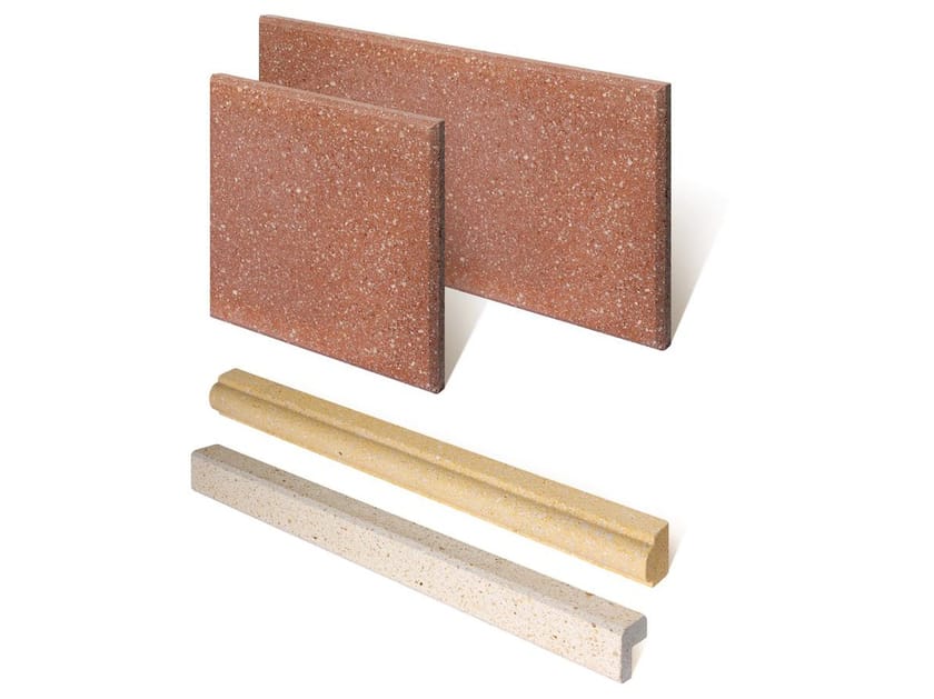 Outdoor concrete wall tiles COVERSTONE By LecaSistemi