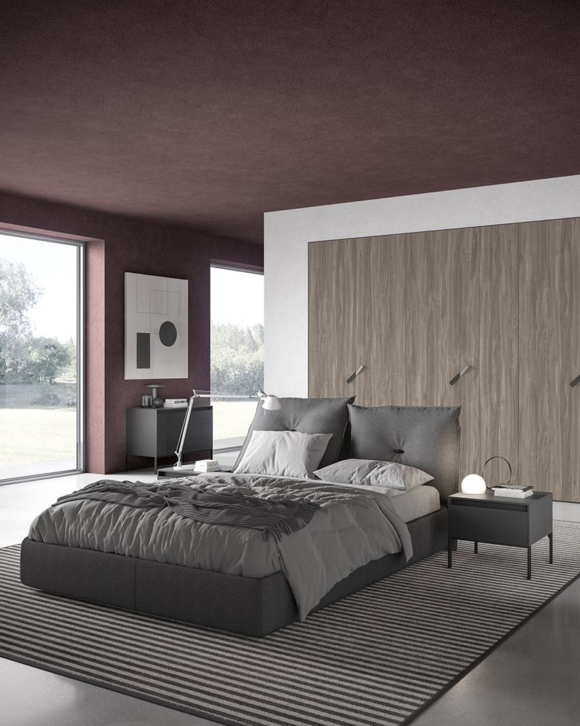 COZY Upholstered fabric bed with removable cover By TUMIDEI