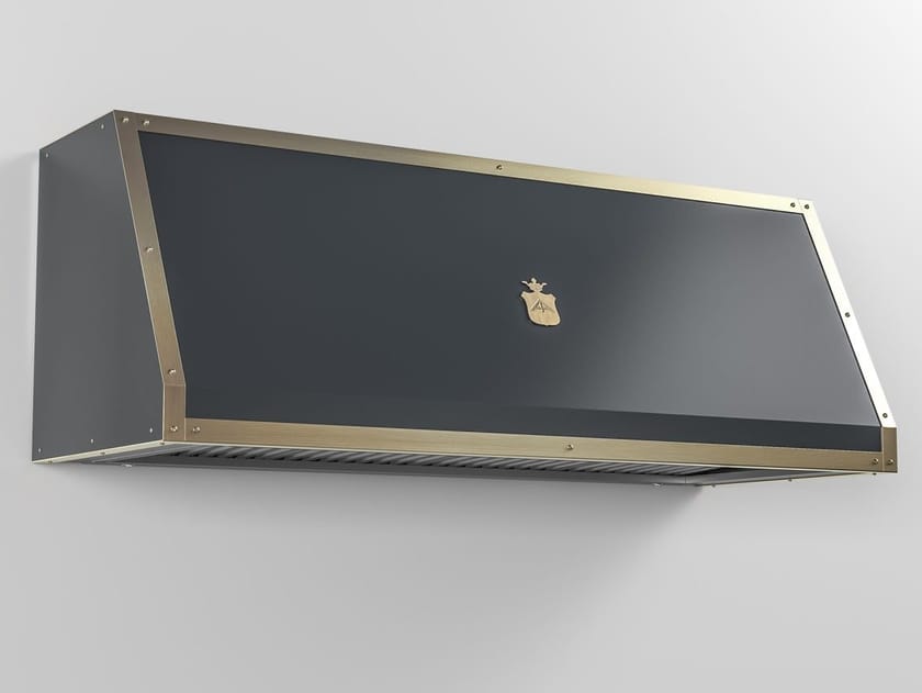 Cappa professionale in metallo a parete con illuminazione integrata ...