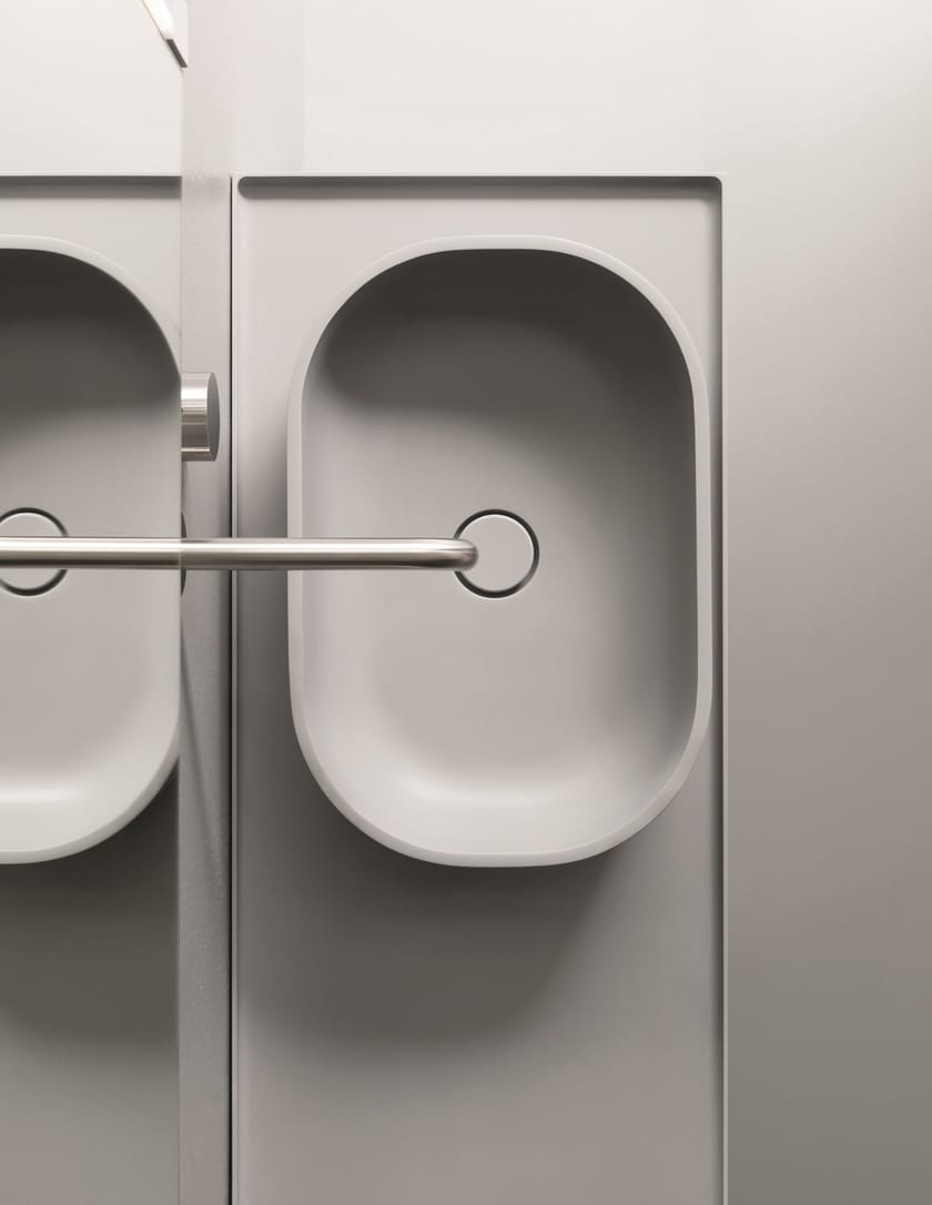 Wall-mounted oak vanity unit with mirror CR#2.10 Craft 2.0 Collection ...