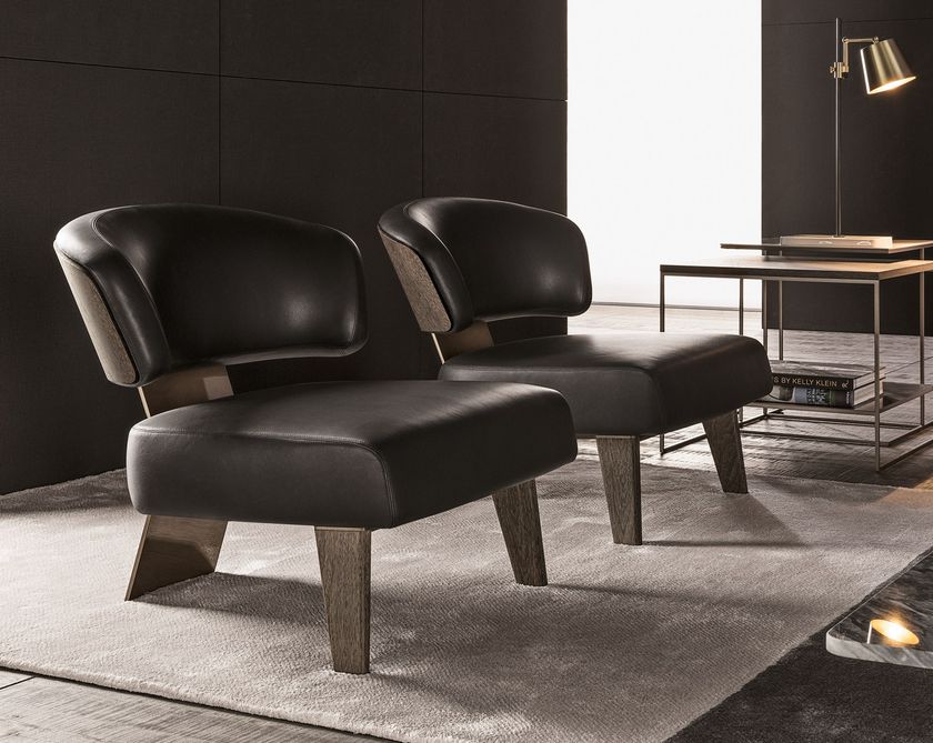 REEVES WOOD Easy chair By Minotti | design Rodolfo Dordoni