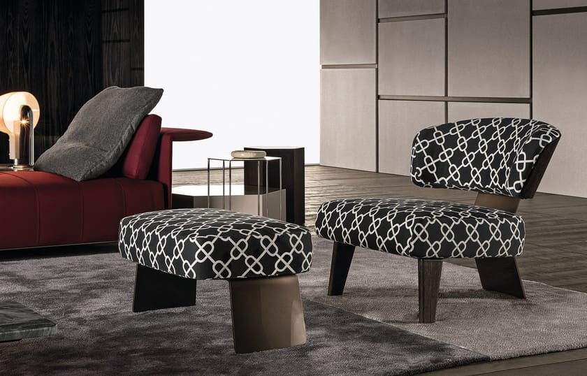REEVES WOOD Easy chair By Minotti | design Rodolfo Dordoni