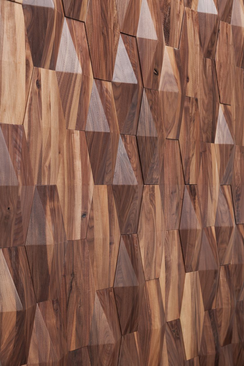 Indoor wooden 3D Wall Cladding CREST By Wonderwall Studios
