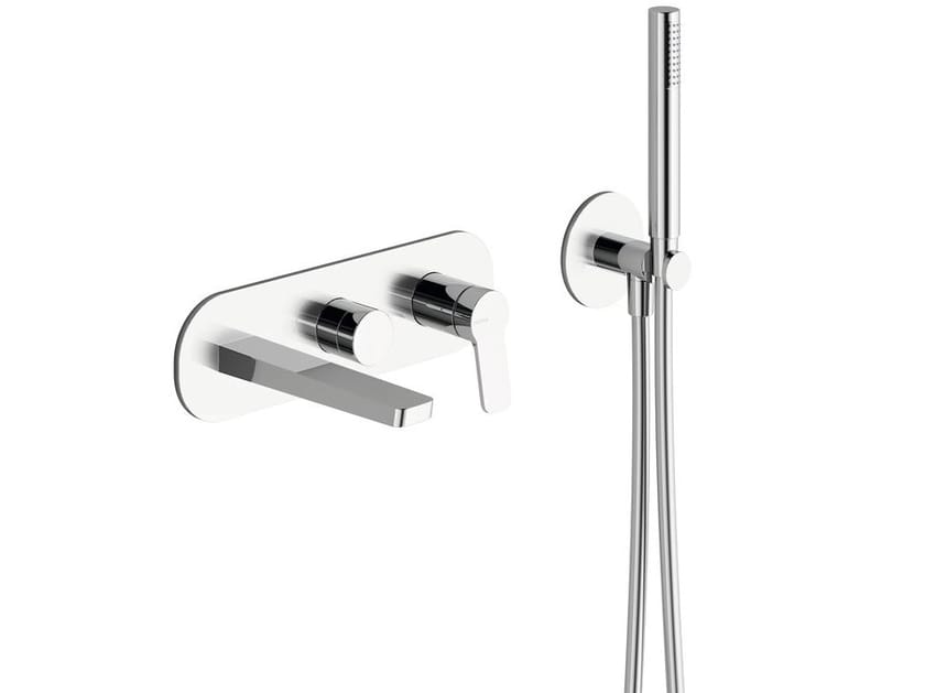 ELEVATION CRIEL102 External wall-mounted bathtub set with hand shower ...