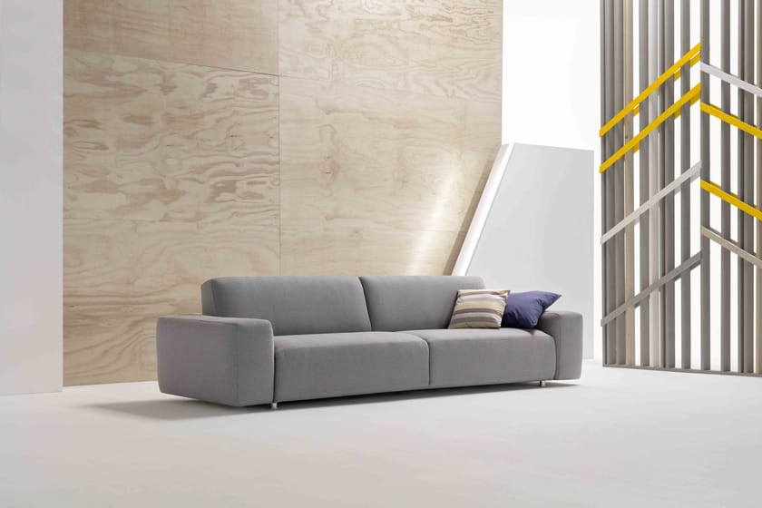 3 seater fabric sofa bed with removable cover CROSS Sofabed Collection ...