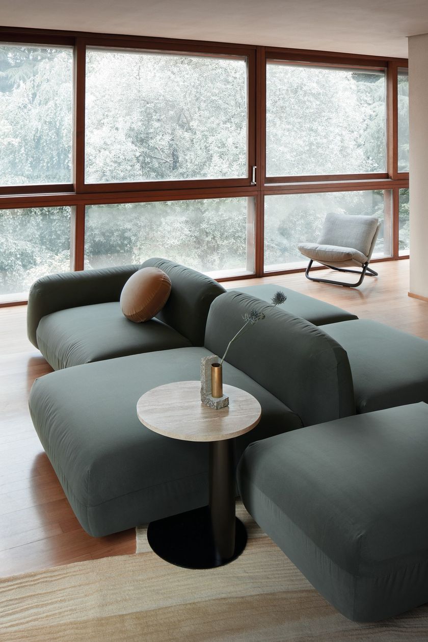 CROSS LOW Fabric armchair By arflex | design Marcello Cuneo