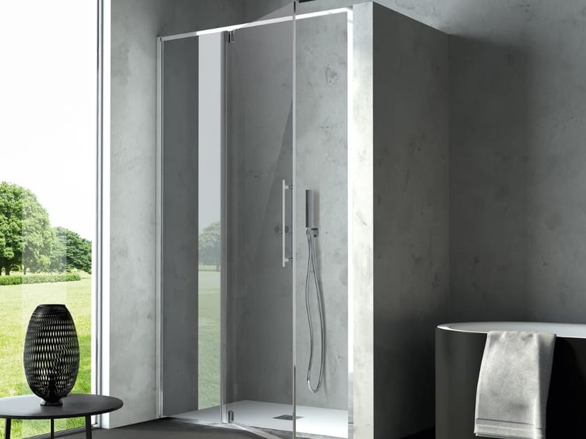 ALICE N.FB Rectangular niche glass and aluminium shower cabin with ...